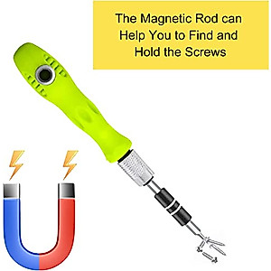 32 In 1 Small Screwdriver Set, Mini Magnetic Screwdriver Set – Contains 30 Bits Precision Repair Tool Kit, Torx Screwdriver Tool Sets for Eyeglass, Watch, Phones, Laptop, Computers, Toys