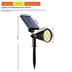 CYGURT Solar spotlights Outdoor Super Bright Waterproof Floor Outlet Lawn lamp Home Outdoor Landscape Garden lamp Garden Tree lamp