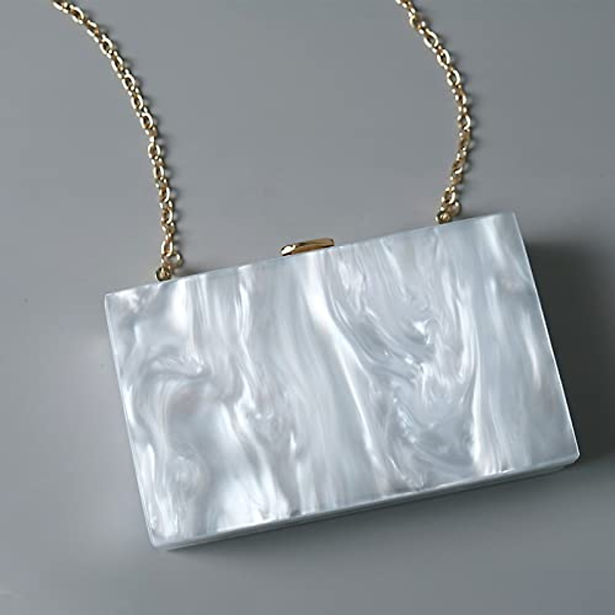 Fashion Accessory Women Bag Acrylic White Solid Night Dinner Handbag Woman Wedding Evening Bag Trendy Party Clutch Purse