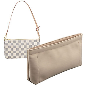 Lckaey Purse Organizer for Large Liner Compatible with Pochette Accessories Pouch Inside Insert 3039-Beige