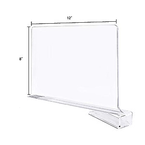 Jucoan 4 Pack Clear Acrylic Shelf Dividers for Closet Organizer, Vertical Wood Shelves Dividers, Closet Shelf Separators Purse Organizer for Wood Closets, Kitchen Cabinets, Bookshelf, Home and Office