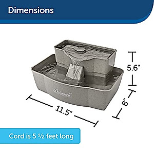 PetSafe Multi-Tier Pet Fountain – Large Waterer Great for Cats and Dogs – 2 Heights to Drink From – Great for Senior Pets – 100 Oz Water Capacity – Fresh, Filtered Water