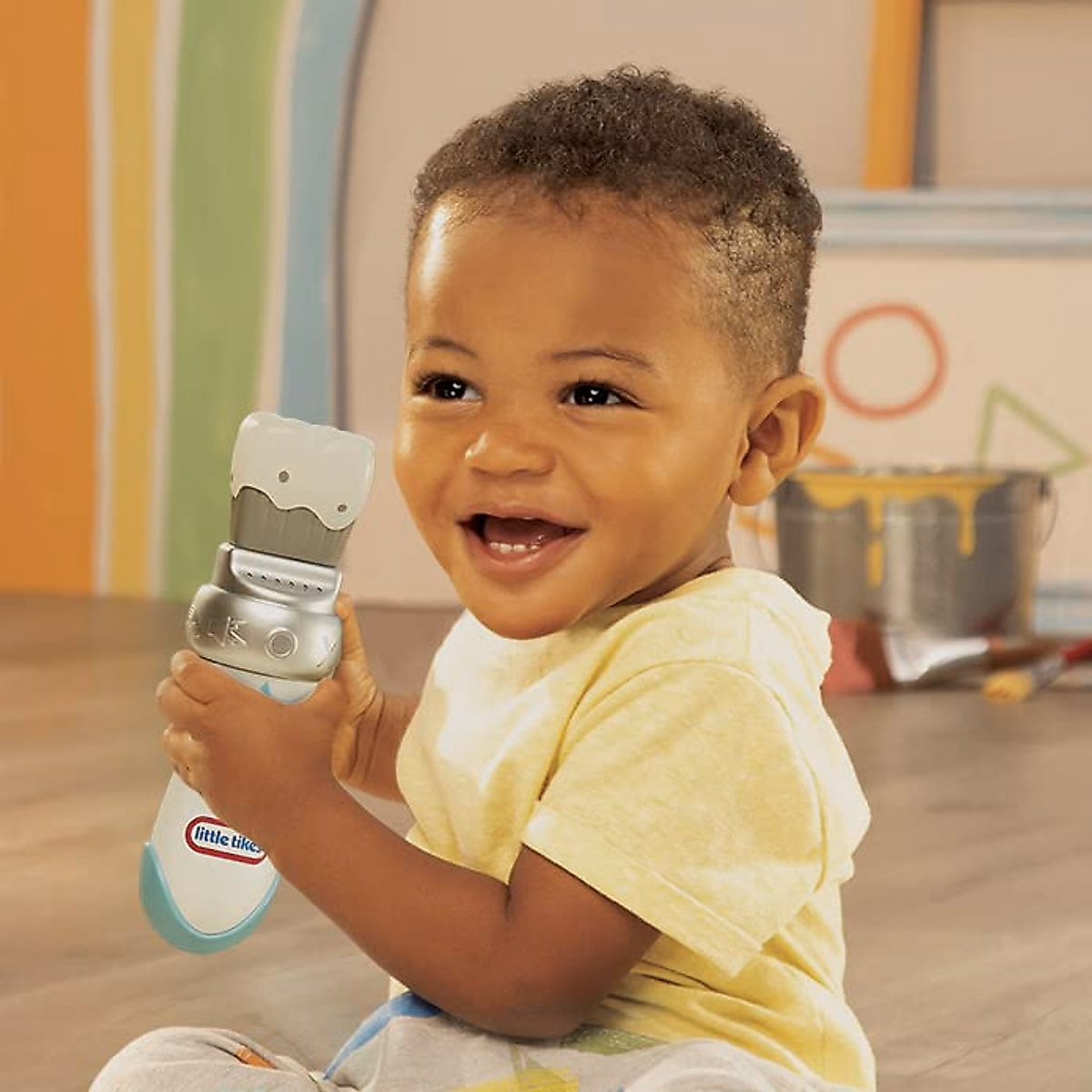Little Tikes® Learn & Play™ Shapes & Sounds Paintbrush, Colors, Shapes, Silly Sounds, Activity Lights, Sound Effects, Gift & Toy for Babies Toddlers Girls Boys Ages 9 Months, 1, 2 Years