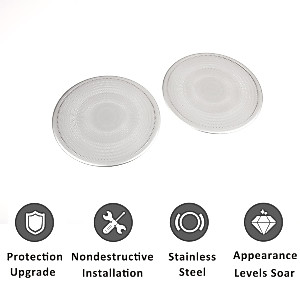 LLKUANG Car Front Door Speaker Horn Net Kit for Toyota FJ Cruiser 2007-2021 Stainless Steel Trunk Woofer/Speaker Cover Trim Accessorise (Front door speaker)