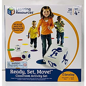 Learning Resources Ready, Set, Move! Classroom Activity Set, Classroom Game, Student Activities, 28 Piece Set, Ages 4+