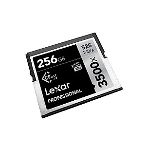 Lexar Professional 3500x 256GB CFast 2.0 Card, Up to 525MB/s Read, for Cinematographer, Filmmaker, Content Creator (LC256CRBNA3500)