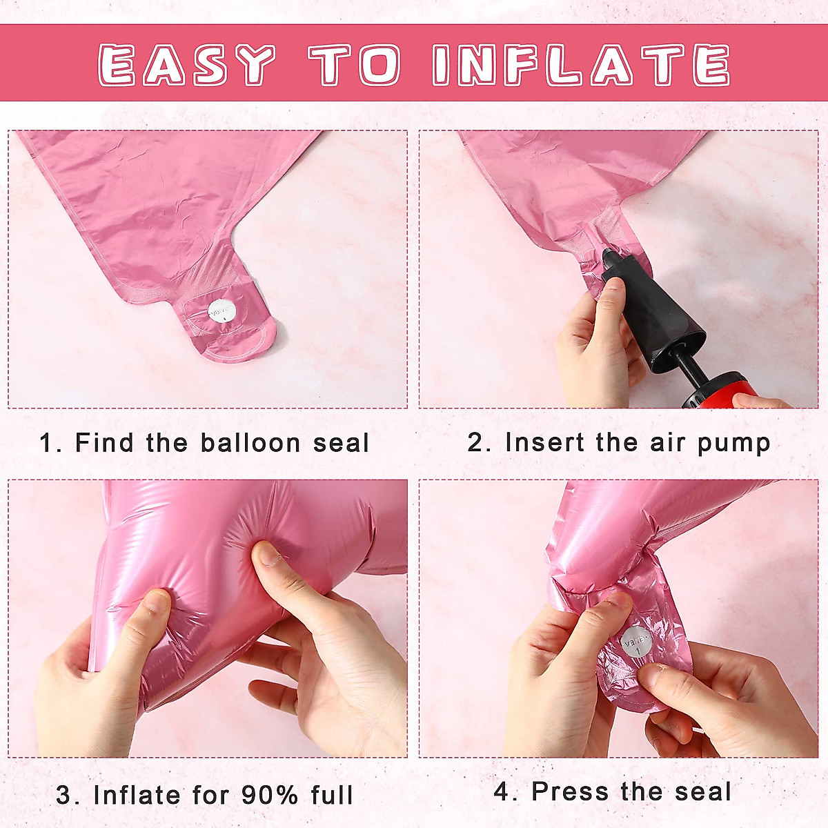 108 Pieces Breast Cancer Awareness Decorations Balloons Arch Garland Kit 12 10 5 Inch Pink White Confetti Latex Balloons Pink Ribbon Foil Balloons for Pink Ribbon Party Decoration Supplies