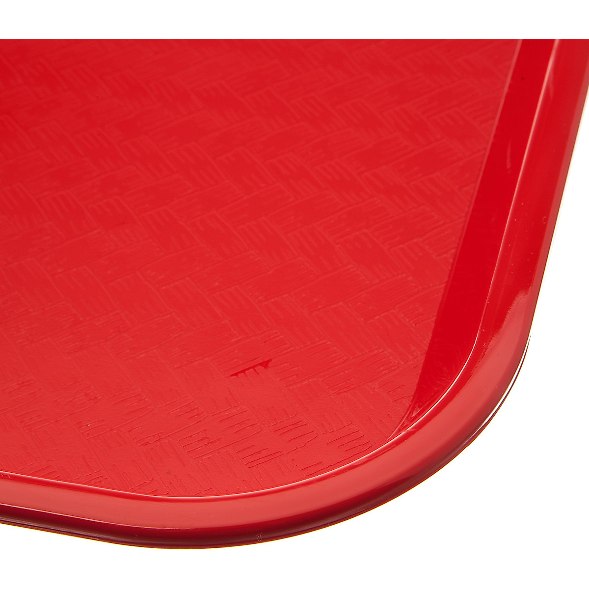 CFS Cafe Plastic Fast Food Tray, 14" x 18", Red, (Pack of 12)