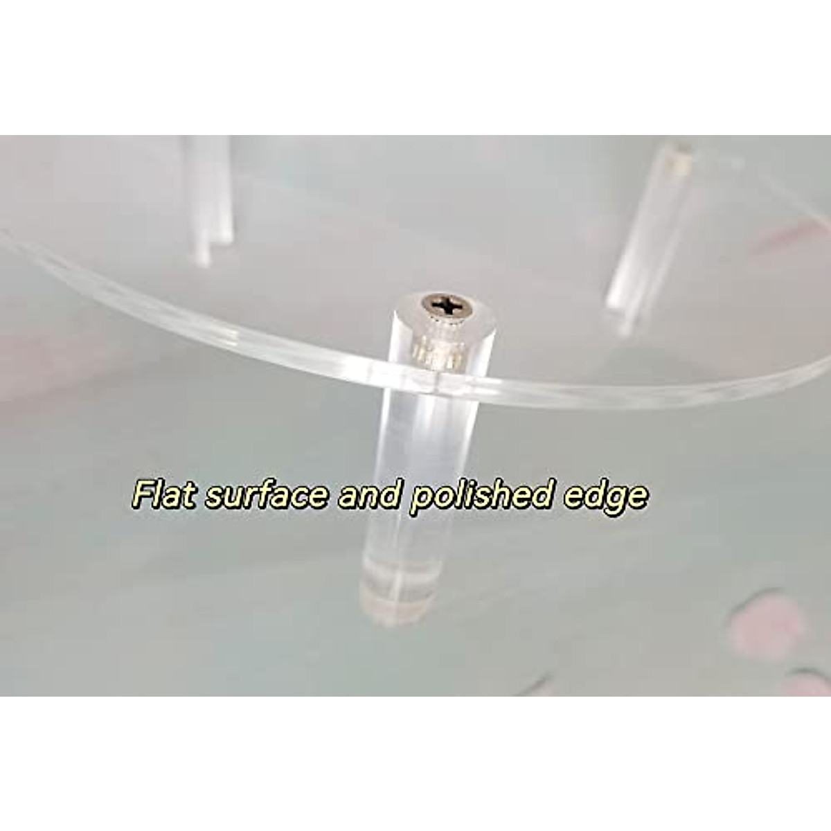 HESIN Acrylic Cake Display Risers Round Set of 3 Stand Risers Dessert Bakery Stand Rack Server Dessert & Pizza Holder