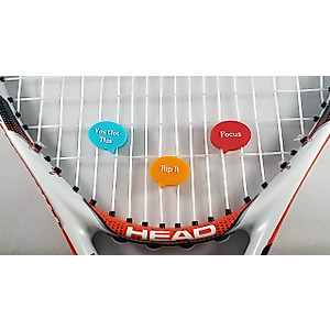 BD INNOVATION ELECTRONICS Tennis Vibration Dampeners Motivational Slogans 6 Pack