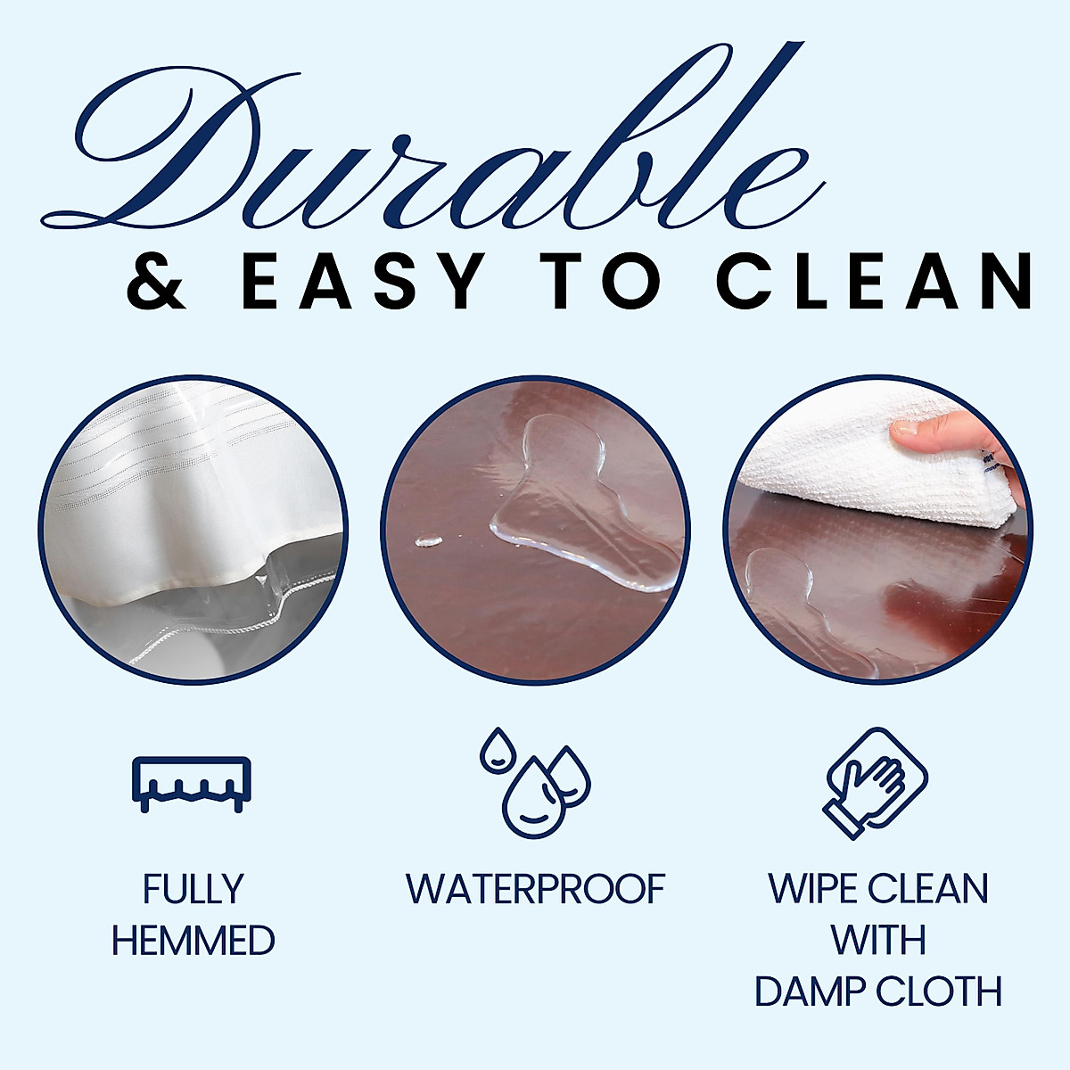 BRODER MFG. INC. Tablecloth Protector Crystal Clear Vinyl (52"x70" Oval) | Thick, Durable Clear Table/Tablecloth Protector | Perfect for Parties, Special Occasions, Gatherings, and Everyday Use