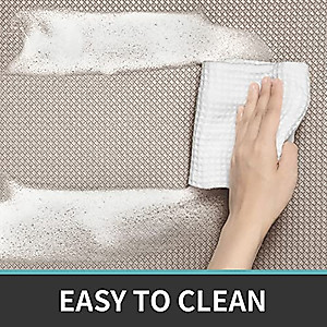 DEXI Kitchen Rugs and Mats Cushioned Anti Fatigue Comfort Mat Non Slip Standing Rug 2 Pieces Set 17"x29"+17"x59",Beige White