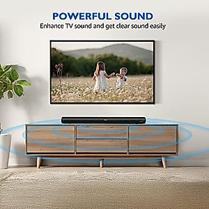 Sound Bar Soundbar TV Speaker: 110 Watt 2.1 CH Surround System Home Theater with Built-in Subwoofer Wireless Wired Bluetooth 5.0 Optical AUX HDMI-ARC RCA USB Connectivity