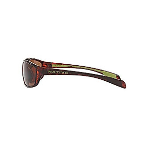 Native Eyewear Kodiak Polarized Rectangular Sunglasses, Maple Tortoise/Brown, 60 mm