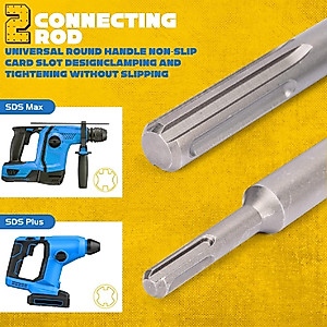 XDOVET 9PCS Concrete Hole Saw Kits with 2 Drill Bits and SDS Plus & Max Shank Hole Saw Tool Set for Concrete Cement Brick Stone Wall Drilling Kit Size 30 40 65 80 100 MM