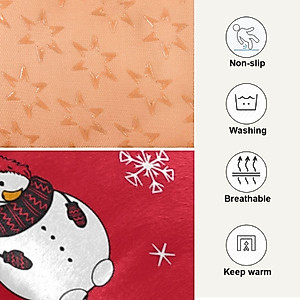 Coikll Christmas Cute Snowmen Pet Bed Pad Soft Dog Bed Mat with Anti-Slip Bottom, Machine Washable Crate Pad Mattress for Dog Sleeping- 36 * 24inches