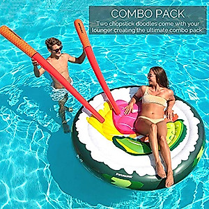 Swimline Futomaki Sushi Floating Island With Doodle Chopsticks Set 60"