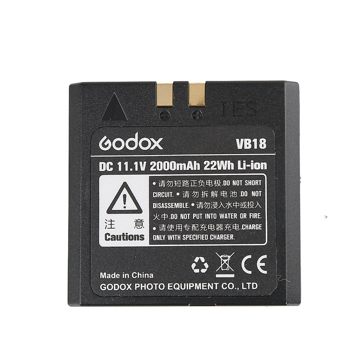 Godox VB18 Rechargeable Li-ion Battery for Godox V850,V850II,V860, V860II-N, V860II-C, V860II-S, V860II-F, V860II-O Speedlite Flash with CONXTRUE USB LED
