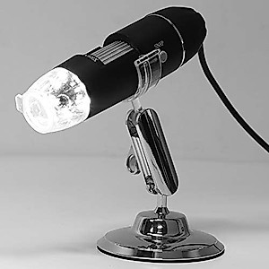 USB Digital Microscope,1600X Magnification Endoscope Mini Camera with 8 LEDs and Microscope Metal Stand,Compatible with Android, Mac,Window 7 8 10 for Kids, Students, Adults