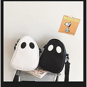 LoveWLC Special Ghost Face Handbags,White PU Ladies Purse