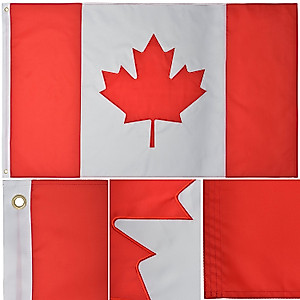 Canada Flag 3' x 5' Ft 210D Nylon Premium Outdoor Embroidered Canadian Flag