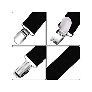 Zhanmai 6 Pairs Dress Clips Elastic Mitten Clips Stainless Steel Brooch Clip for Women Mitten Clips for Adults(13 cm, Black)