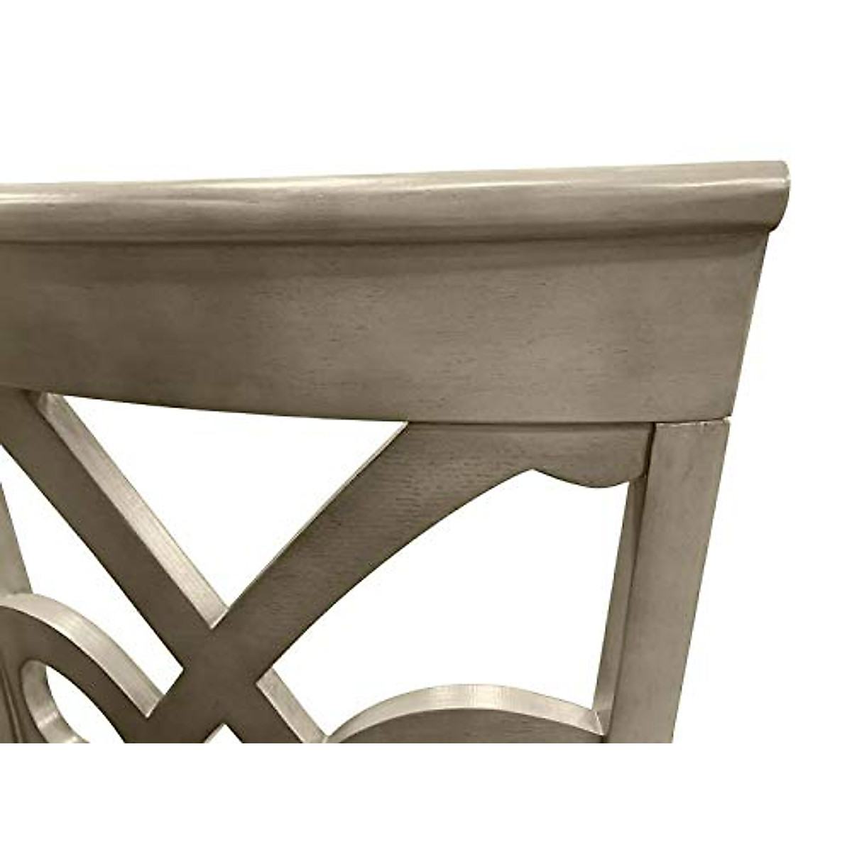 GTU Furniture Set of 2 Wood Dining Chair, Armless Chair Accent Solid Wood Modern Style in Grey