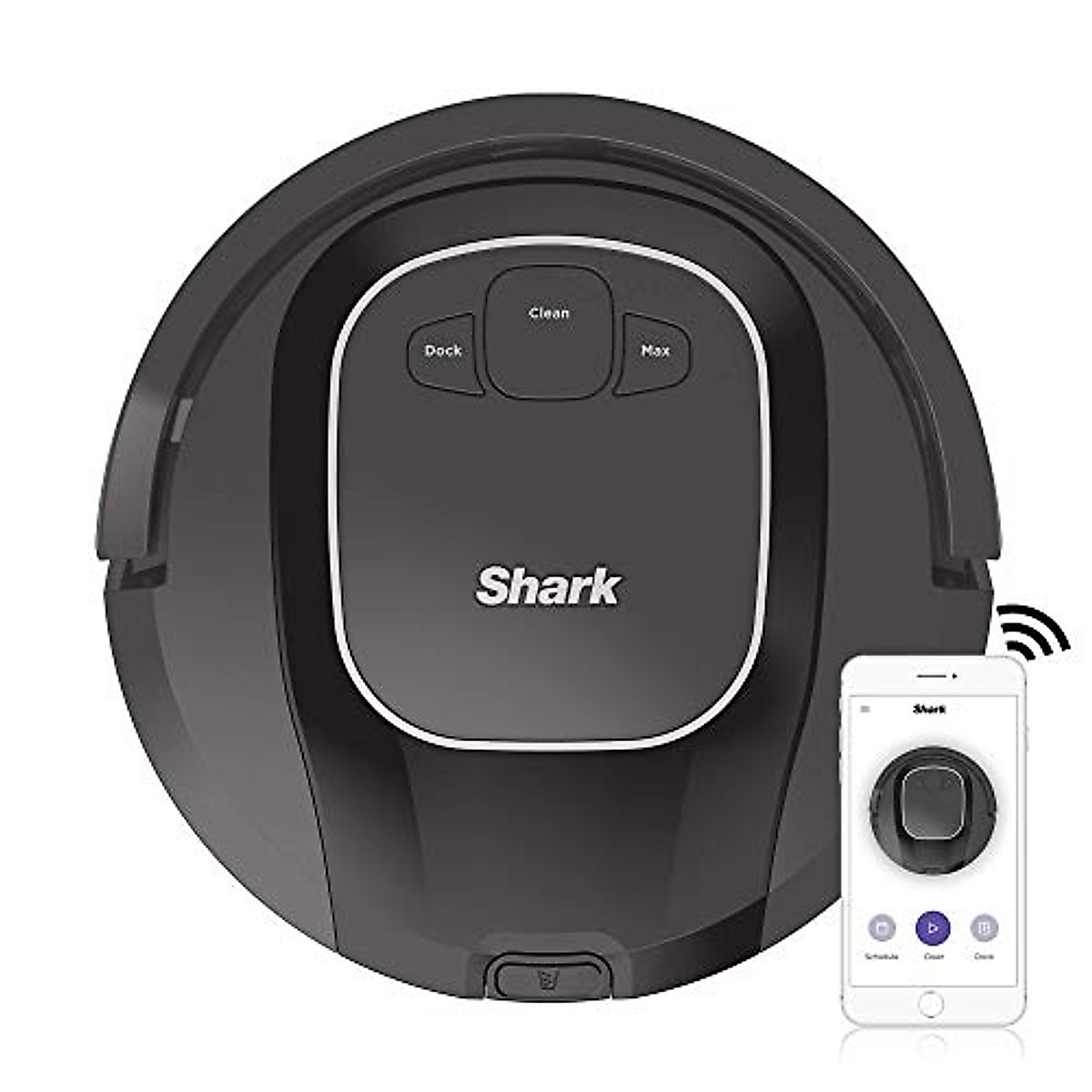 Shark ION R87, Wi-Fi Connected with Powerful Suction, Multi-Surface Brushroll and Voice Control with Alexa Robot Vacuum (RV871), 0.6 qt, Black (Renewed)