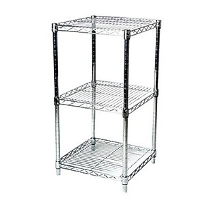 Shelving Inc. 18" d x 30" w Chrome Wire Shelving with 3 Tier Shelves, Weight Capacity 800lbs Per Shelf