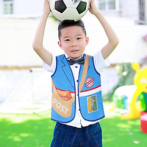 10 Pcs Community Helper Dress Up Vest Boys Dress Up Clothes Vest Career Cosplay Occupation Pretend Play Costume for Career Day Costume
