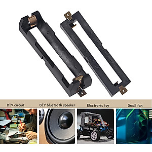 Diitao 8PCS 18650 Battery Holders 1 Slot 18650 Battery Clip Holder Box Case for 18650 Battery Copper Contacts Battery Storage Case(1 Slot 3.7V)