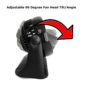 Optimus 8" Turbo High Performance Air Circulator Fan, SMSLL, Black