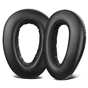 SOULWIT Protein Leather Earpads Replacement for Sennheiser PXC480, PXC550, PXC 550-II, MB660 UC, MB 660 MC, Ear Pads Cushions for EPOS Adapt 660, with Noise Isolation Foam - PXC550 PL Black