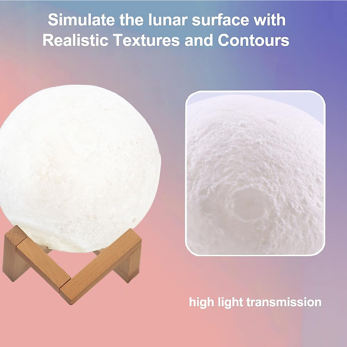 BATURU Rechargeable Moon Lamp Painting Kit for Kids with Remote/Touch Control, Paint Your Own Moon Lamp Kit with 16 Colors, 10 Brightness, Moon Night Light, Arts and Crafts for Kids Ages 4-12