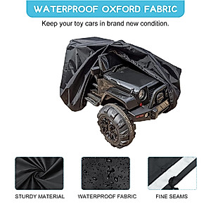 tonhui Large Ride-On Truck Toy Car Cover, Outdoor Cover for Power Wheels, Kids Electric Car Cover Waterproof All Weather Protect Kids Car Toy Vehicles - Universal Fit