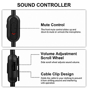 QC35 Boom Microphone with Mute and Volume Control Compatible with Bose QC25, QC35 II, QC35, QC45, NC700 Gaming Headphones, 6ft