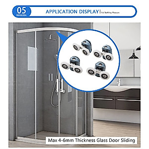 Double Pop Up Wheels Sliding Shower Door Rollers Runners Pulleys Screw Cover Cap Cabin Room (Color : DW-114-8PCS Size : 25mm) (Dw 114)