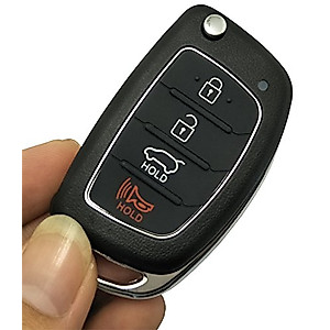 Replacement Key Fob Case fit for Hyundai Sonata Santa Fe Flip Key Remote Control Key Fob Shell