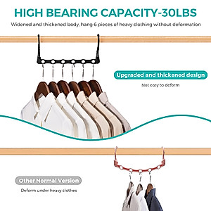 HOUSE DAY Space Saving Plastic Clothes Hangers, 20 Pack, Black, Professional Brand, Ideal for Closet Organization, Can Hold Up to 30 Pounds