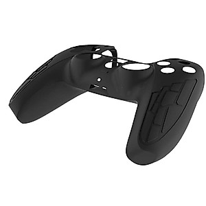 Anti-Slip Silicone Protective Case Cover Skin for Sony Playstation 5 PS5 Controller Gamepad Game Accessories (Black)