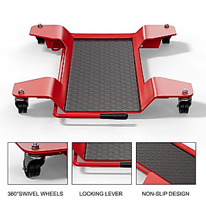 Premium Motorcycle Center Stand Mover Dolly | 360° Casters | Easy Bike Movement | Ideal for Garage, Workshop, and Display | Rust-Resistant Steel | Fits Yamaha FZ1, FZR, FJR, and More