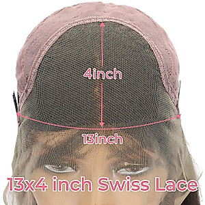 UNANCY Straight Lace Front Wigs Human Hair Pre Plucked Hairline Glueless 180% Density 13×4 HD Transparent Wigs for Women Human Hair with Baby Hair Natural Color (24 Inch)