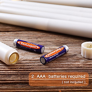 duduta White Flameless Taper Candles with Remote, Flickering Realistic LED Battery Operated Candlesticks Set of 12