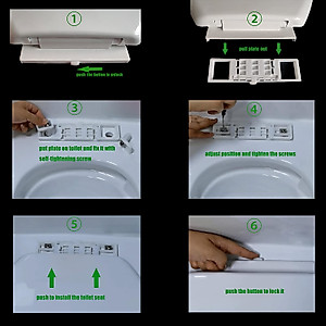 Toilet Seat with Built-In Potty Training Seat, Soft Close,Never Loosen,Removable Easy to Instal &Clean,Durable Plastic ,Fits both Adult and Child,ELONGATED, White