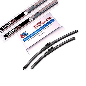 Beam Wiper Blades for 2020 Kia Forte Set Trico Tech Beam Blades Wipers Set Bundled with MicroFiber Interior Car Cloth