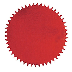 Foil Seal for Certificates, Diplomas, Notary, etc., 2" Diameter, 72 Self-Adhesive Seals per Package (Red)