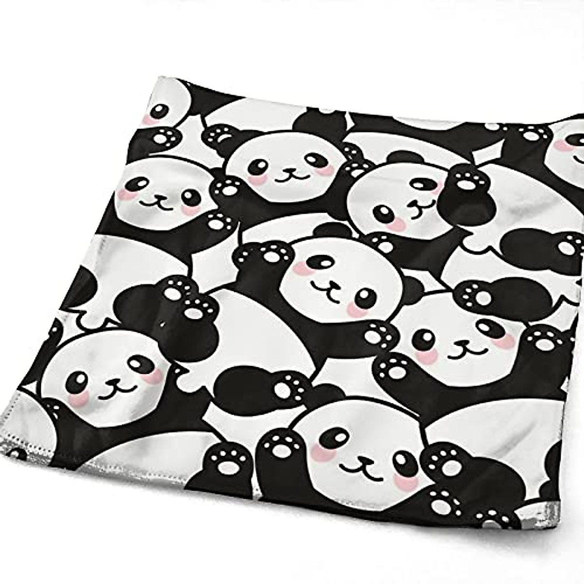 XWQWER Cute Panda Hand Towels 27.5 x 12 in Ultra Soft Highly Absorbent Dish Guest Towel Bathroom Kitchen Multipurpose Towel for Gym, Hotel, Spa and Home Decor