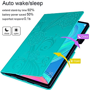 Kitzomi for Lenovo Tab P11 Pro 2nd Gen Case 2022 (TB-132FU/138FC) with PU Leather Folio and Kickstand+Card Holder, Auto Sleep/Wake with Cover for Lenovo Tab P11 Pro 11.2 Inch (2nd Gen),Turquoise