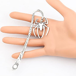 bobauna Spooky Spider Bookmark Spooky Charm Bookmark Gift for Spider Lover Book Lover Bookworm (Spider Bookmark)