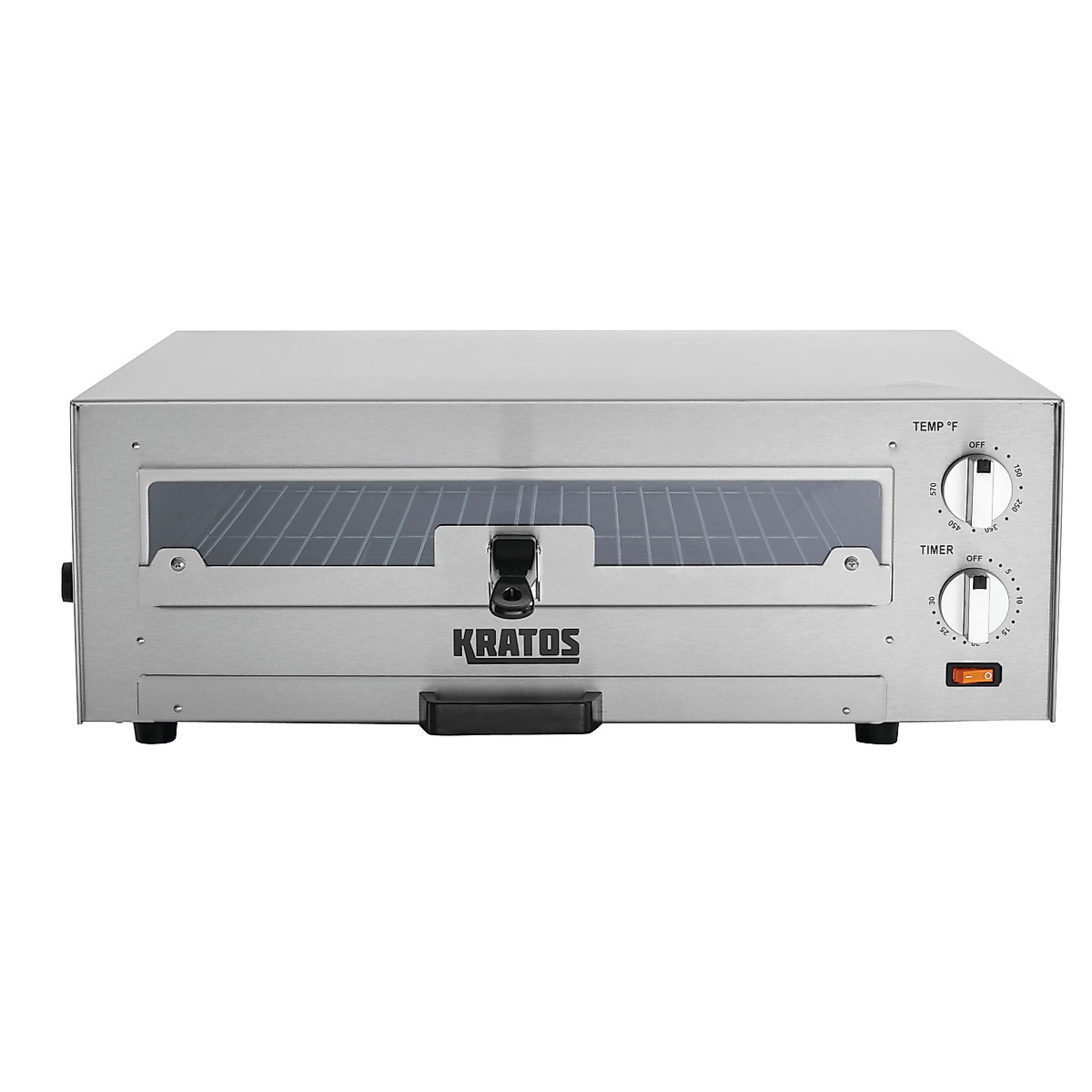 Kratos 29M-037 16" Commercial Electric Countertop Pizza Oven, 120V, 1700 Watts, Stainless Steel Pizza Oven with Glass Door for Restaurants, Cooks Pizzas up to 16" in Diameter